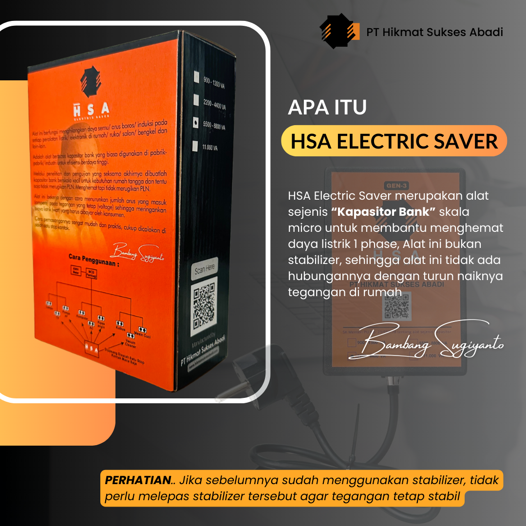 GEN 3 HSA Electric Saver PT Hikmat Sukses Abadi