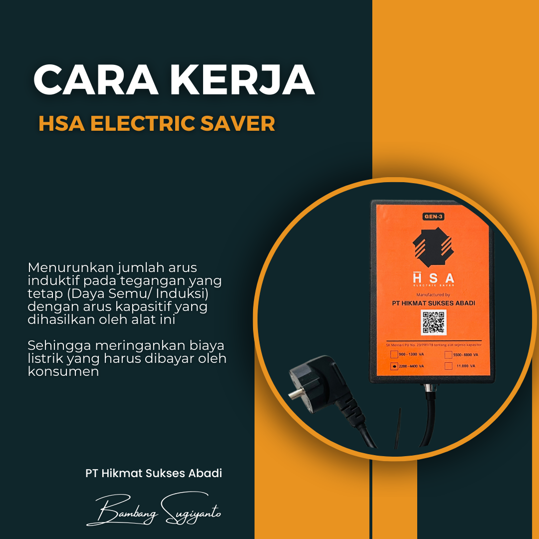 GEN 3 HSA Electric Saver PT Hikmat Sukses Abadi